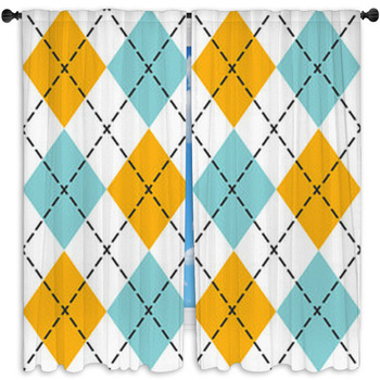 Argyle Drapes & Window Treatments | Black Out | Custom Sizes