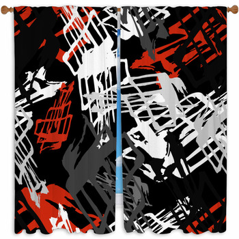 Graffiti Drapes & Window Treatments | Black Out | Custom Sizes