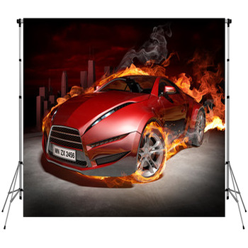 Race car Custom Backdrops | Available in Ultra Large Custom Sizes
