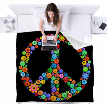 Peace sign Comforters, Duvets, Sheets & Sets | Custom