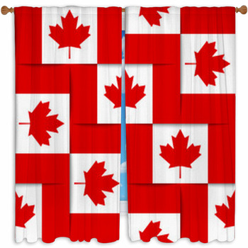 Canadian flag Curtains & Drapes | Block Out | Custom Sizes