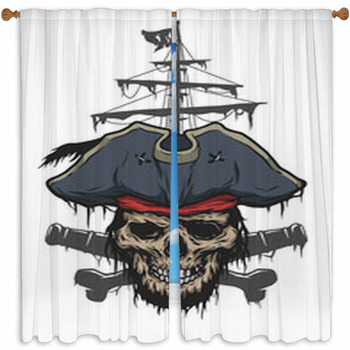 Pirate Window Curtains & Drapes | Block Out | Custom Sizes
