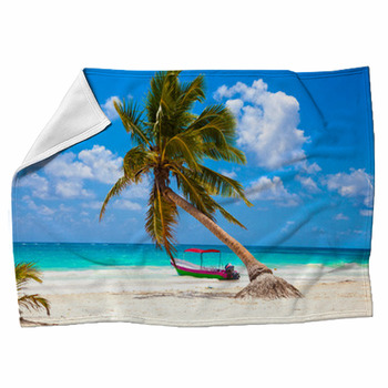Palm tree Fleece Blanket Throws | Free Personalization