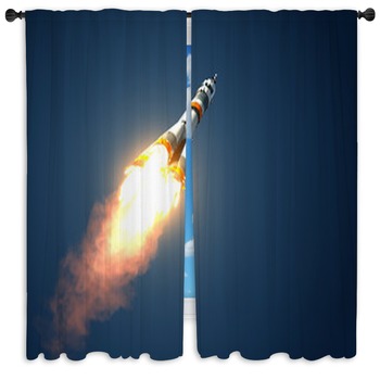 Astronaut Window Curtains | Custom Size Drapes