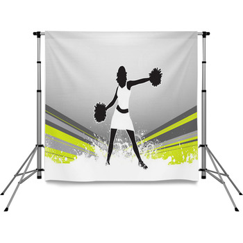 Cheerleading Custom Backdrops | Available in Super Large Custom Sizes