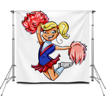 Cheerleading Custom Backdrops | Available in Super Large Custom Sizes