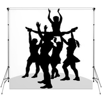 Cheerleading Custom Backdrops | Available in Super Large Custom Sizes
