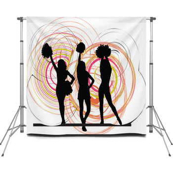Cheerleading Custom Backdrops | Available in Super Large Custom Sizes