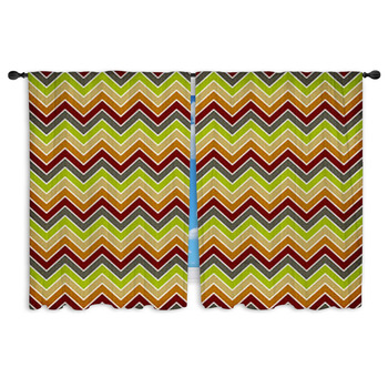 Chevron Drapes & Window Treatments | Black Out | Custom Sizes