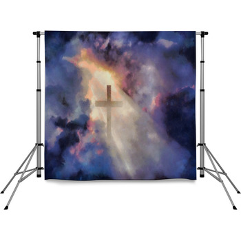 Cross Photo Backdrops | Available in Very Large Custom Sizes