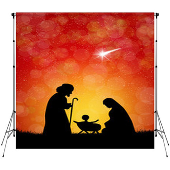 Nativity scene Custom Backdrops | Available in Very Large Custom Sizes