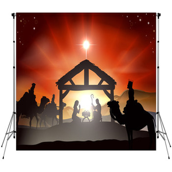 Nativity Scene Photographer Backdrops | Custom Sizes | Super Large ...