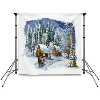 Christmas Custom Backdrops | Available in nearly ANY Custom Sizes