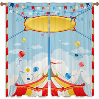 Circus Window Curtains & Drapes | Black Out | Custom Sizes