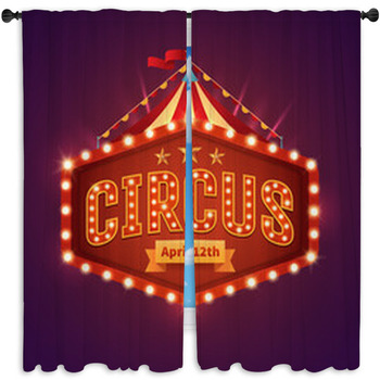 Circus Window Curtains & Drapes | Black Out | Custom Sizes