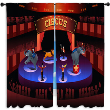 Circus Window Curtains & Drapes | Black Out | Custom Sizes