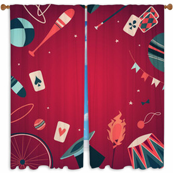 Circus Window Curtains & Drapes | Black Out | Custom Sizes