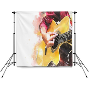 Guitar Photo Backdrops | Available in Super Large Custom Sizes