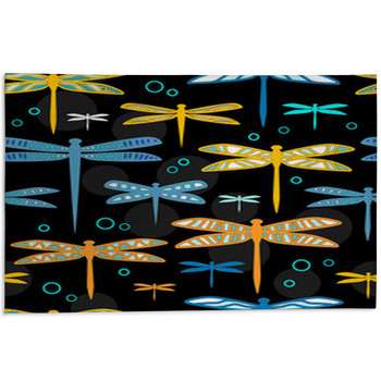 Dragonfly Area Rugs & Custom Size Floor Mats
