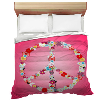 Peace sign Comforters, Duvets, Sheets & Sets | Custom
