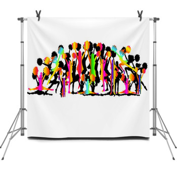 Cheerleading Custom Backdrops | Available in Super Large Custom Sizes