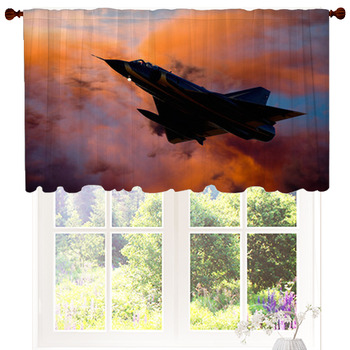 Jet fighter Window Curtains & Drapes | Black Out | Custom Sizes