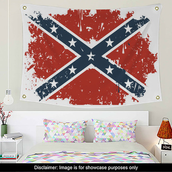 Confederate rebel flag Wall Decor | Murals | Tapestry | Posters ...