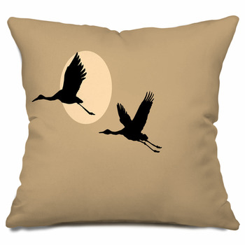 Crane Throw Pillows, & Shams