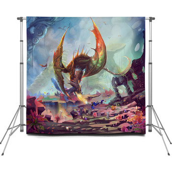 Dragon Photographer Backdrops | Available in Ultra Large Custom Sizes