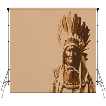 Native american Custom Backdrops | Available in nearly ANY Custom Sizes