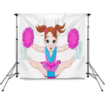 Cheerleading Custom Backdrops | Available in Super Large Custom Sizes