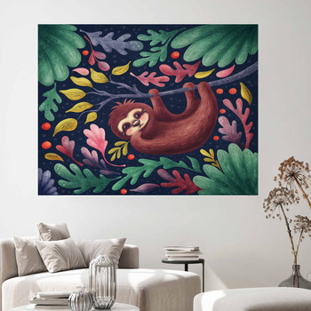 Sloth Wall Decor in Canvas, Murals, Tapestries, Posters & More
