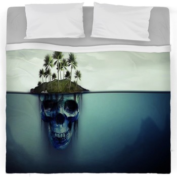 3D Skull Bedding - Comforters - Duvets Crossbones