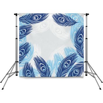 Peacock Photographer Backdrops | Available in nearly ANY Custom Sizes