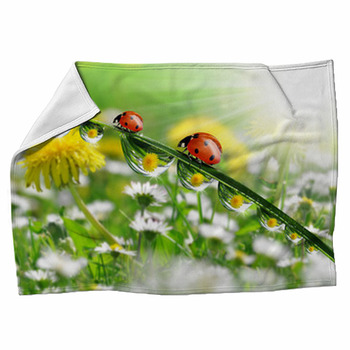 Ladybug Fleece Blanket Throws | Free Personalization