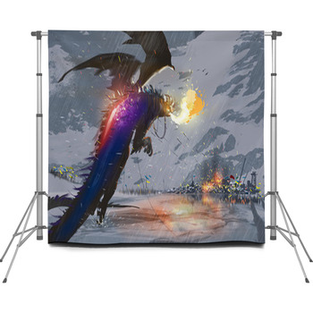 Dragon Photographer Backdrops | Available in Ultra Large Custom Sizes