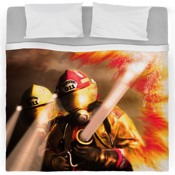 Firefighter Comforters, Duvets, Sheets & Sets | Personalized