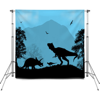 Dinosaur Photo Backdrops | Available in Very Large Custom Sizes