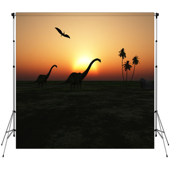Dinosaur Photo Backdrops | Available in Very Large Custom Sizes