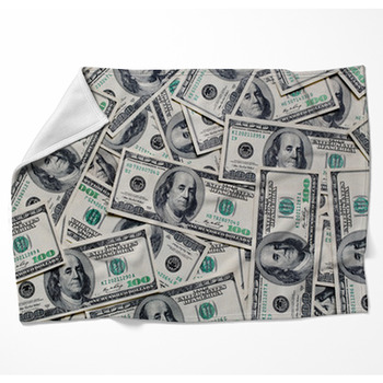 Money Fleece Blanket Throws | Free Personalization