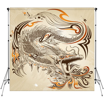 Dragon Photographer Backdrops | Available in Ultra Large Custom Sizes