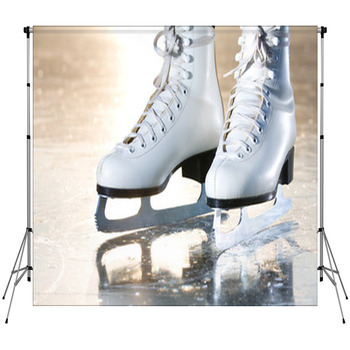 Ice skating Photographer Backdrops | Available in Super Large Custom Sizes