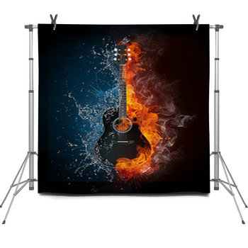 Guitar Photo Backdrops | Available in Super Large Custom Sizes