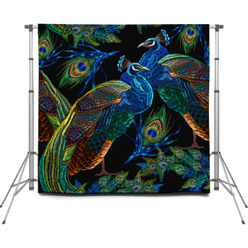 Peacock Photographer Backdrops | Available in nearly ANY Custom Sizes