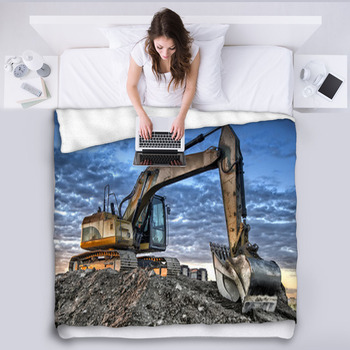 Construction Fleece Blanket Throws | Free Personalization