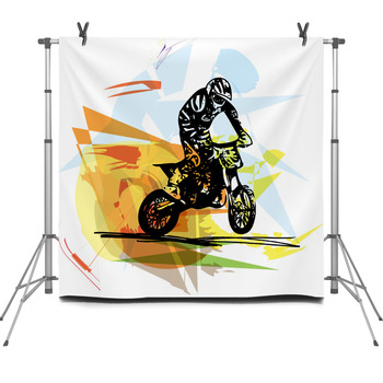 Motocross Custom Backdrops | Available in Super Large Custom Sizes