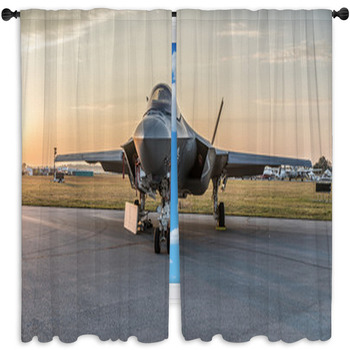 Jet fighter Window Curtains & Drapes | Black Out | Custom Sizes