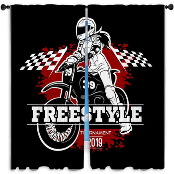Motocross Window Curtains & Drapes | Black Out | Custom Sizes