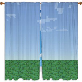 Minecraft Curtains & Drapes | Black Out | Custom Sizes