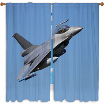 Jet fighter Window Curtains & Drapes | Black Out | Custom Sizes